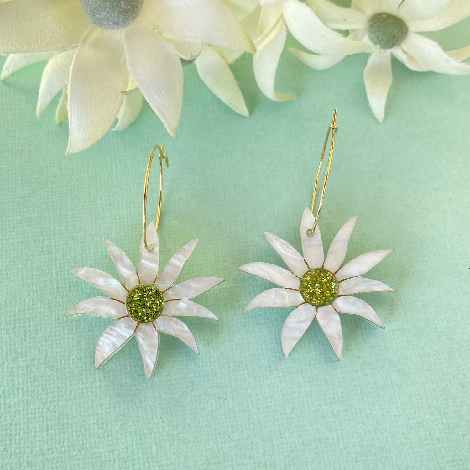 Flannel Flower earrings | Blue Raven Designs