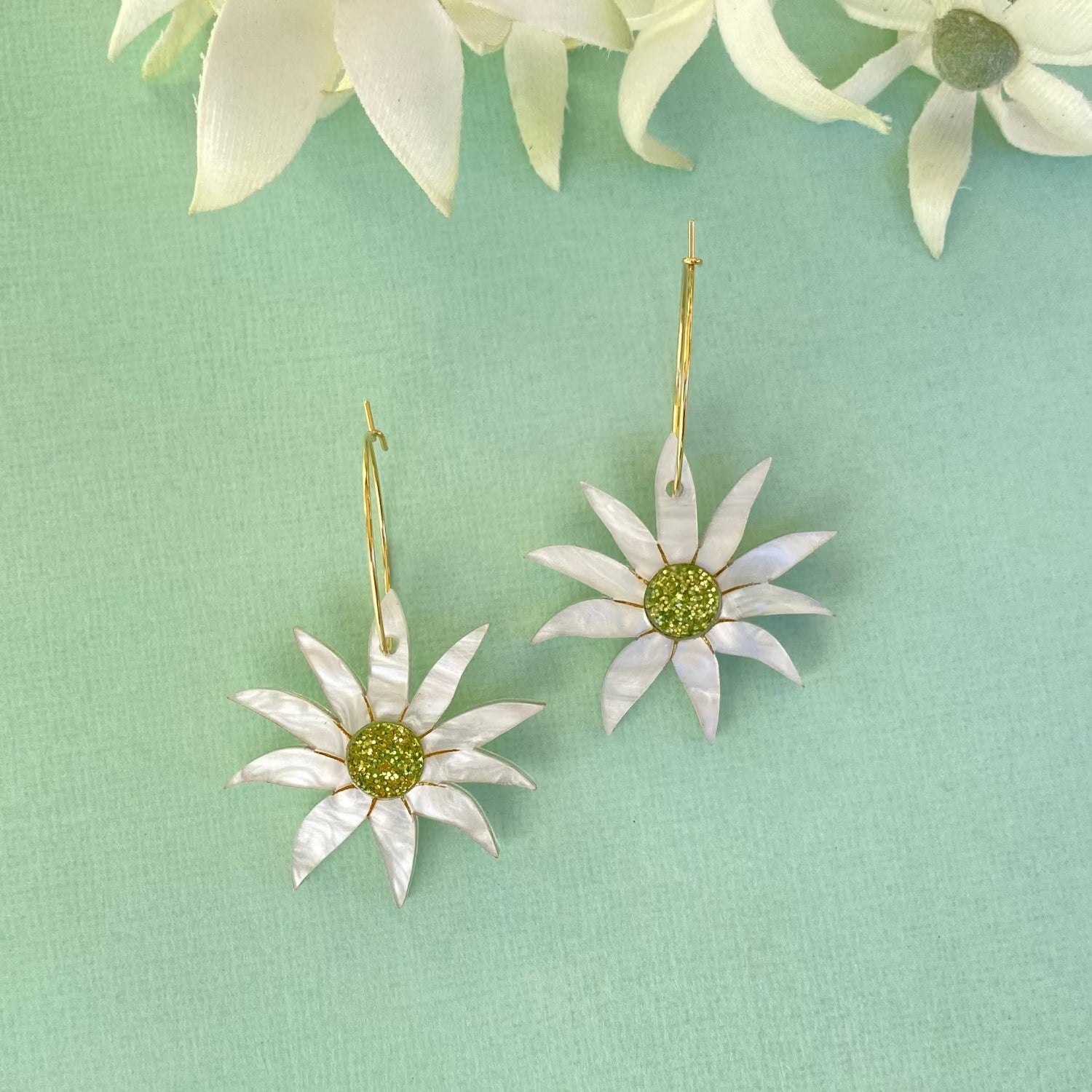 Flannel Flower earrings | Blue Raven Designs